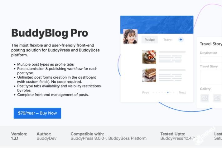 BuddyBlog Pro - Plugin Viết Bài Từ Front-End Cho BuddyBoss & BuddyPress | Digi-4U