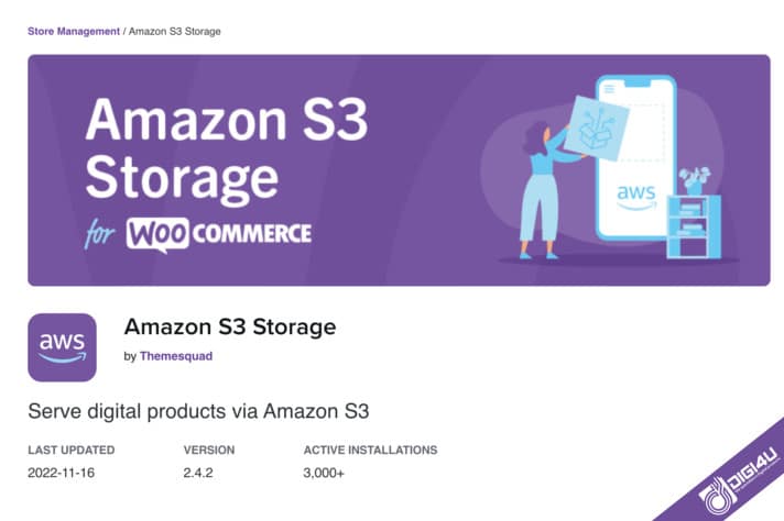 WooCommerce Amazon S3 Storage - Plugin Biến Amazon S3 Storage Thành Ổ Lưu Trữ Cho Web | Digi-4U
